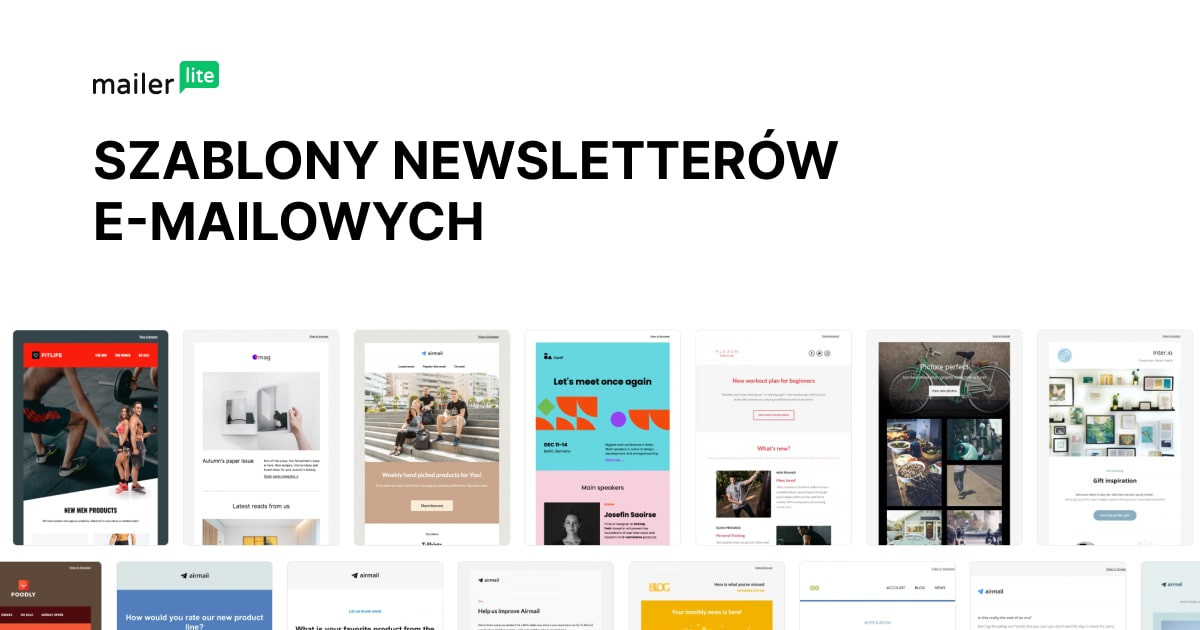 Szablony newsletterów emailowych - MailerLite