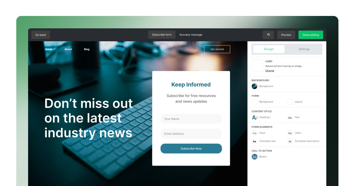 Free Embedded Signup Forms - MailerLite
