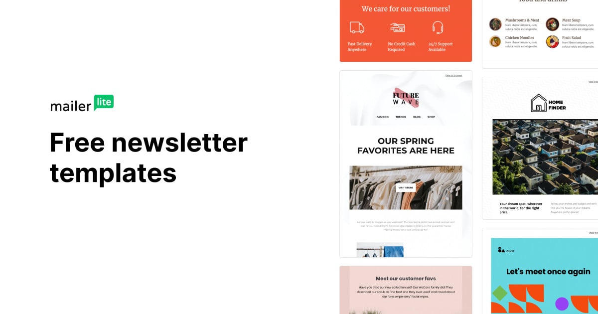 Beautiful Newsletter Templates - MailerLite