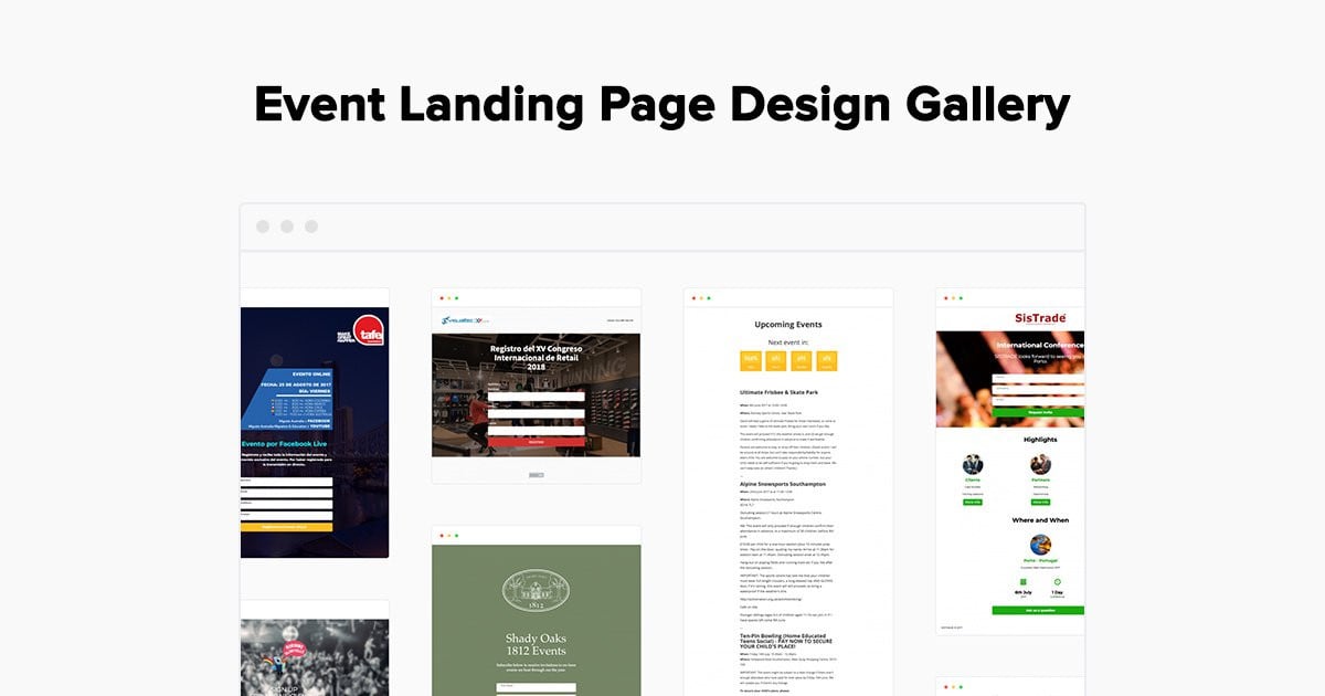 Event Landing Page Examples - Gallery