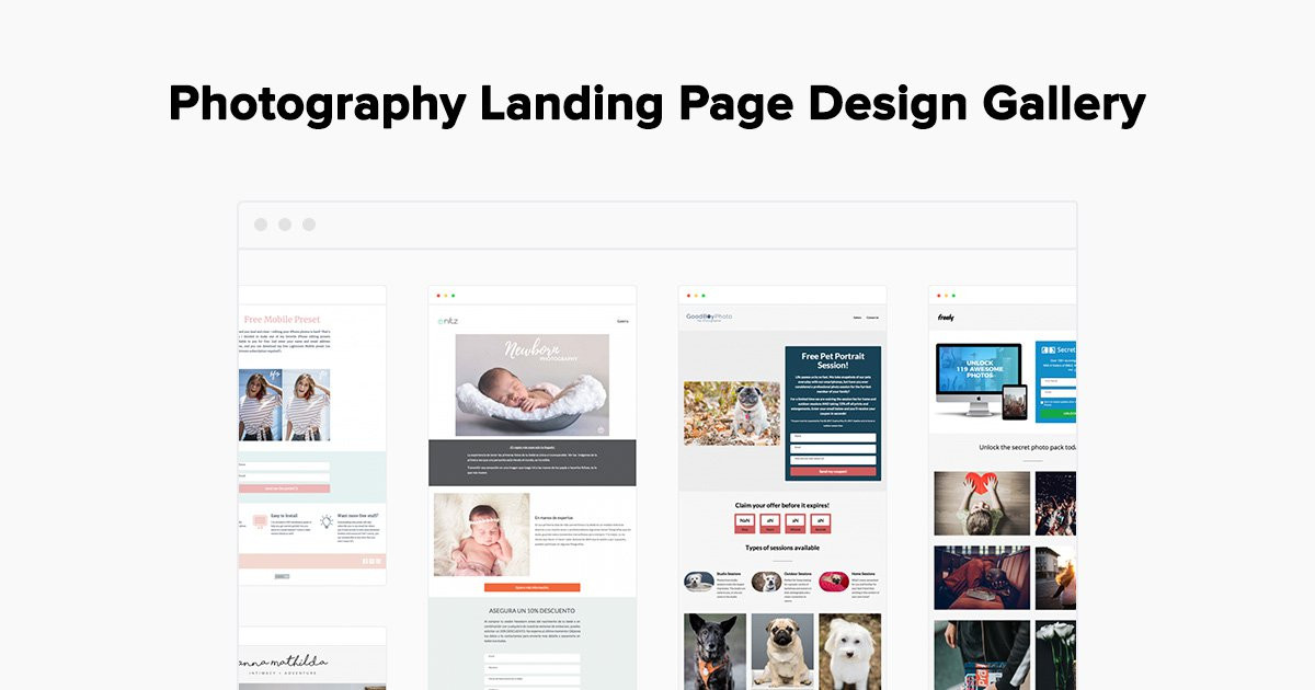 Photography Landing Page Examples - Gallery