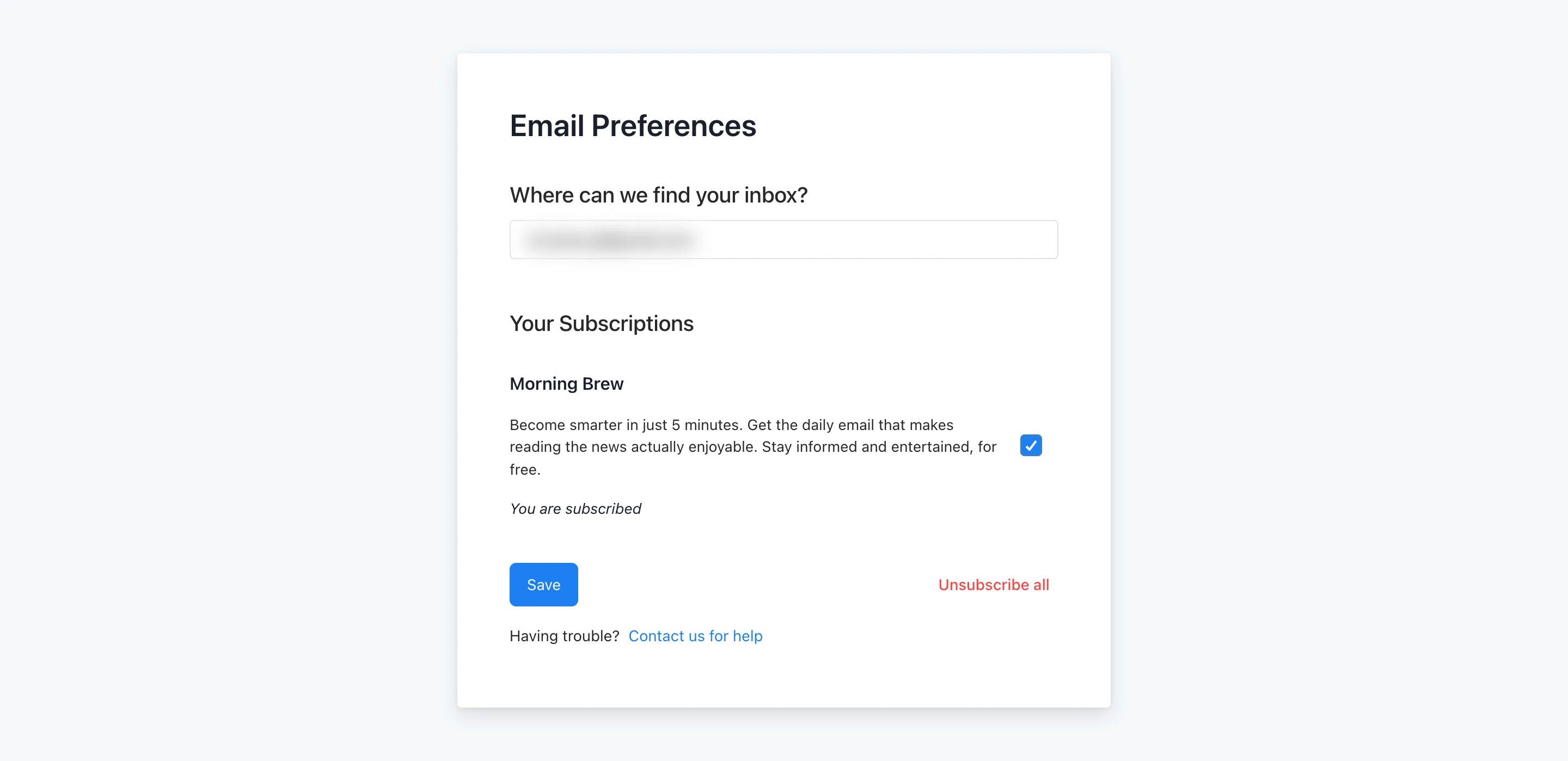 17 Email Unsubscribe Page Examples and Messages - MailerLite