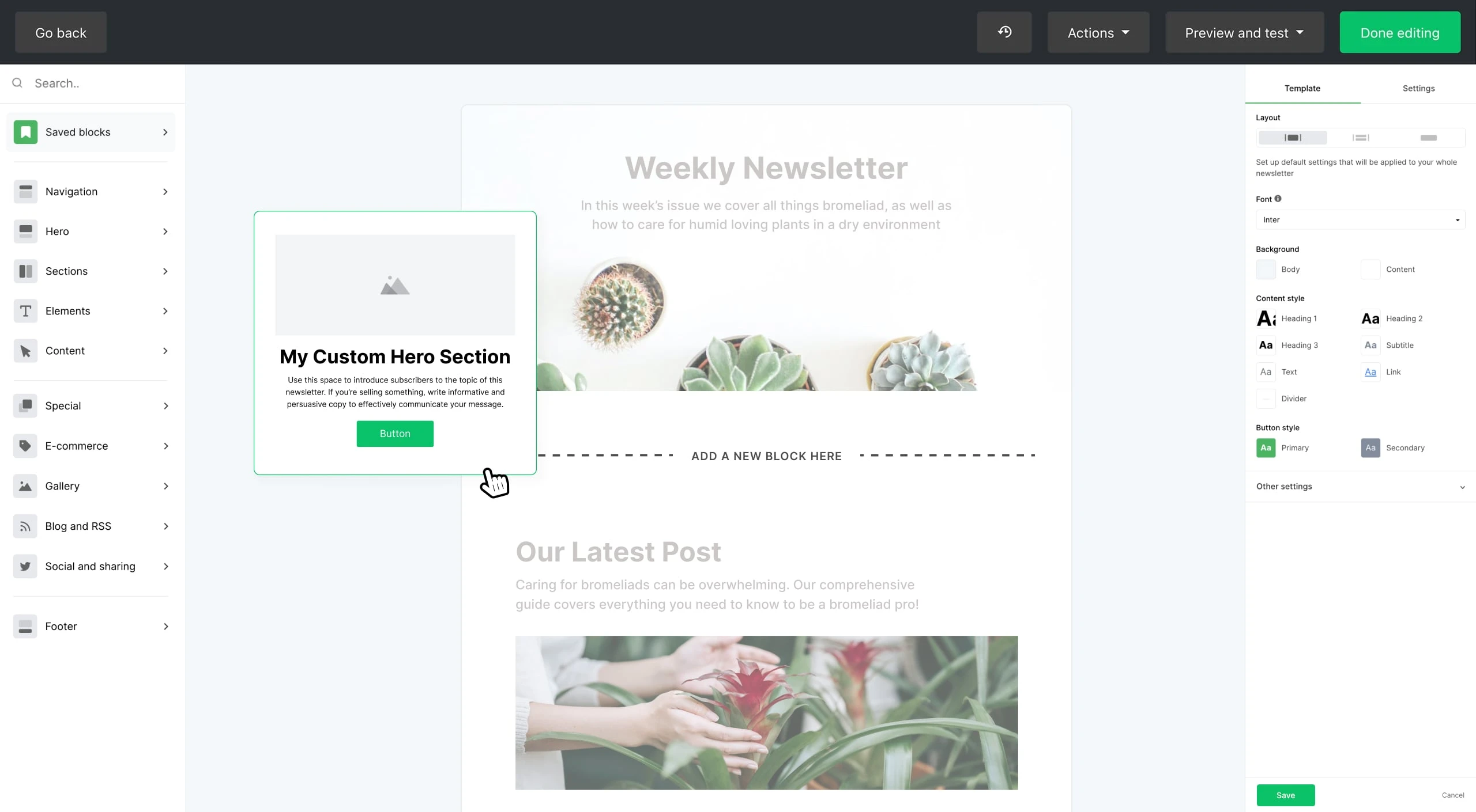 Build Email Newsletter Drag And Drop Editor MailerLite