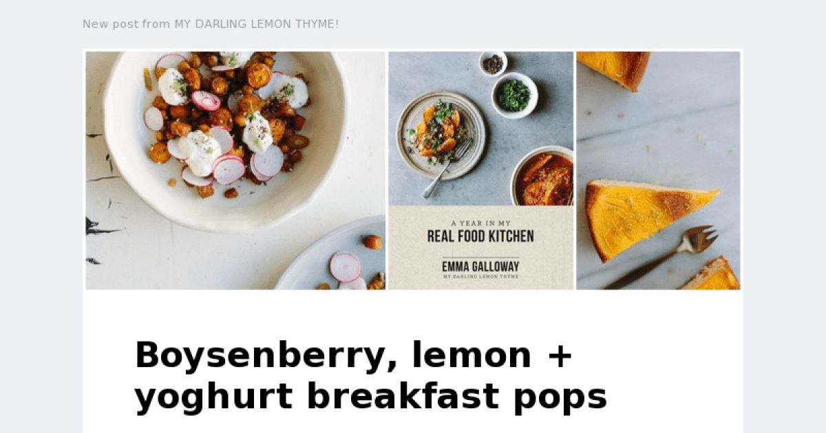 My Darling Lemon Thyme Newsletter - Made with MailerLite