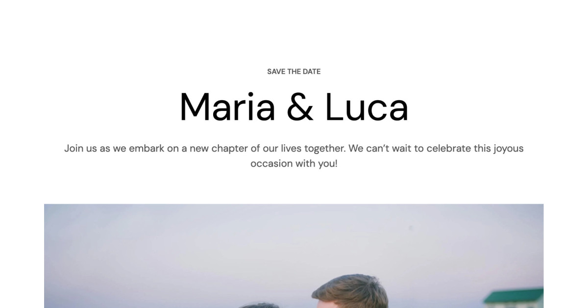 Wedding Landing Page Template - MailerLite