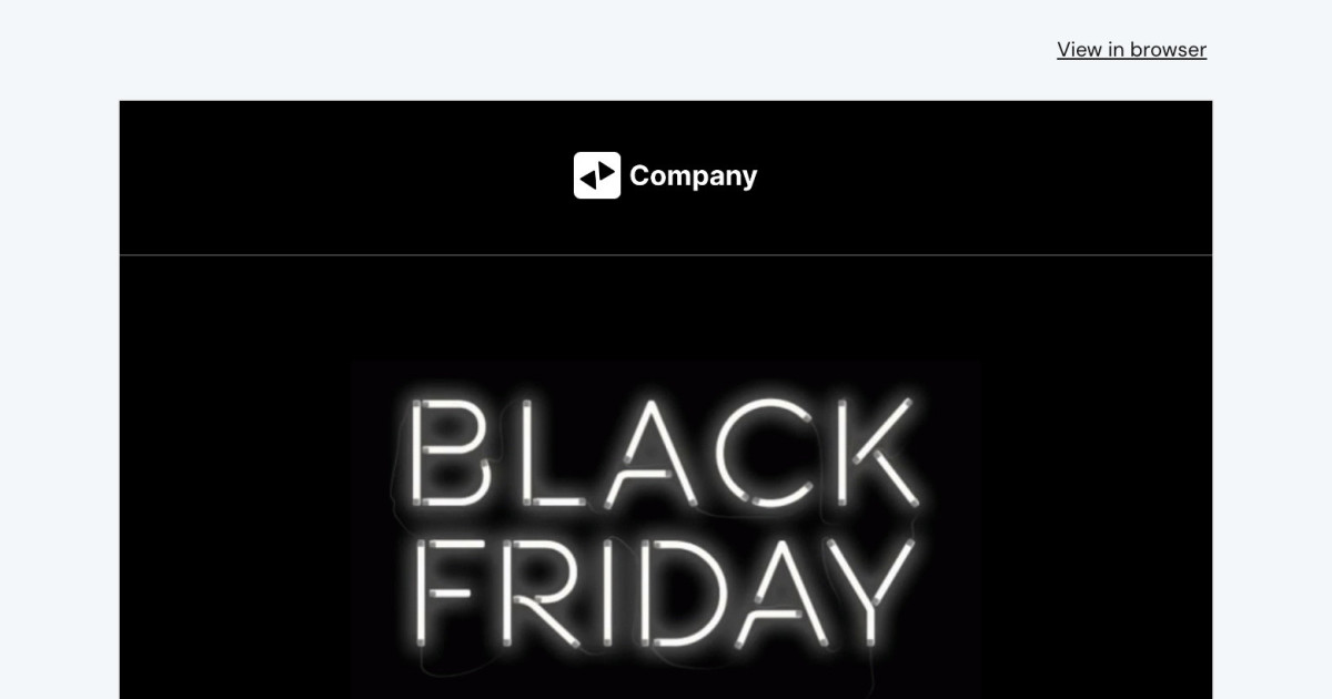 Black Friday Countdown Timer Email Template