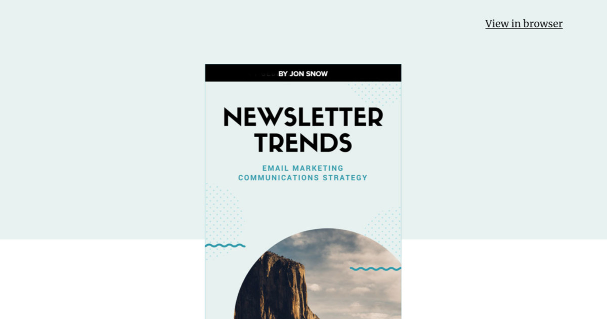 Book Release Newsletter Template