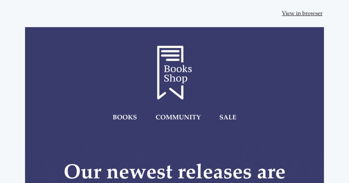 Bookstore Promotion Newsletter Template