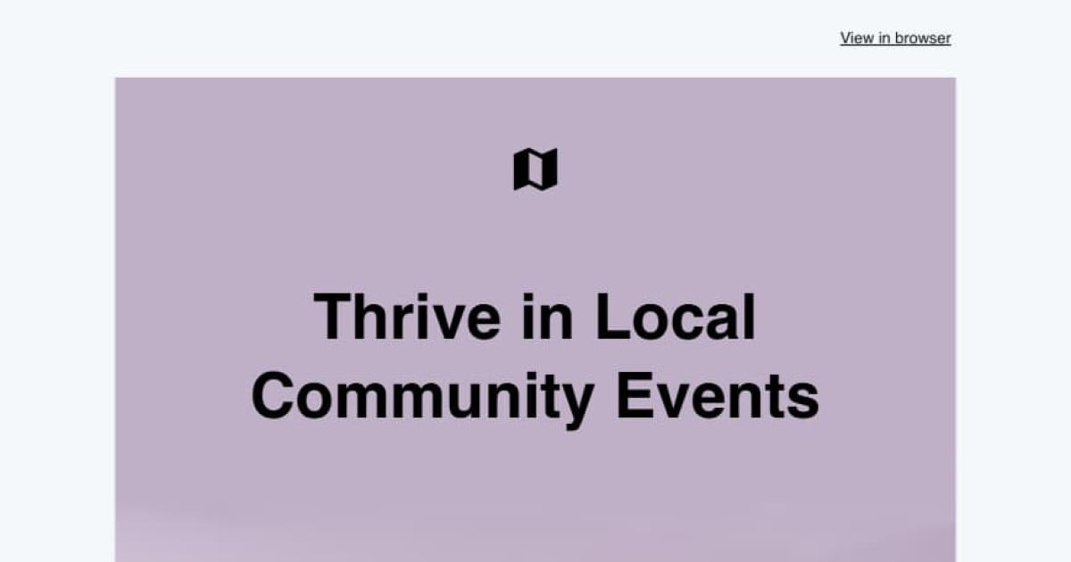 Community Events Newsletter Template