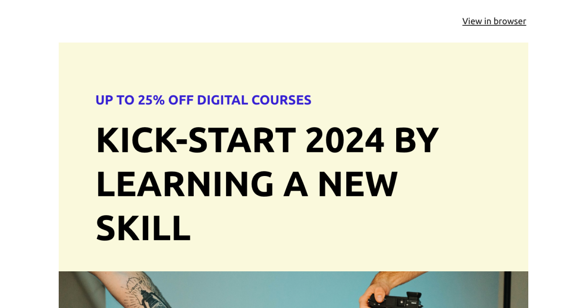 Courses offer Newsletter Template - MailerLite