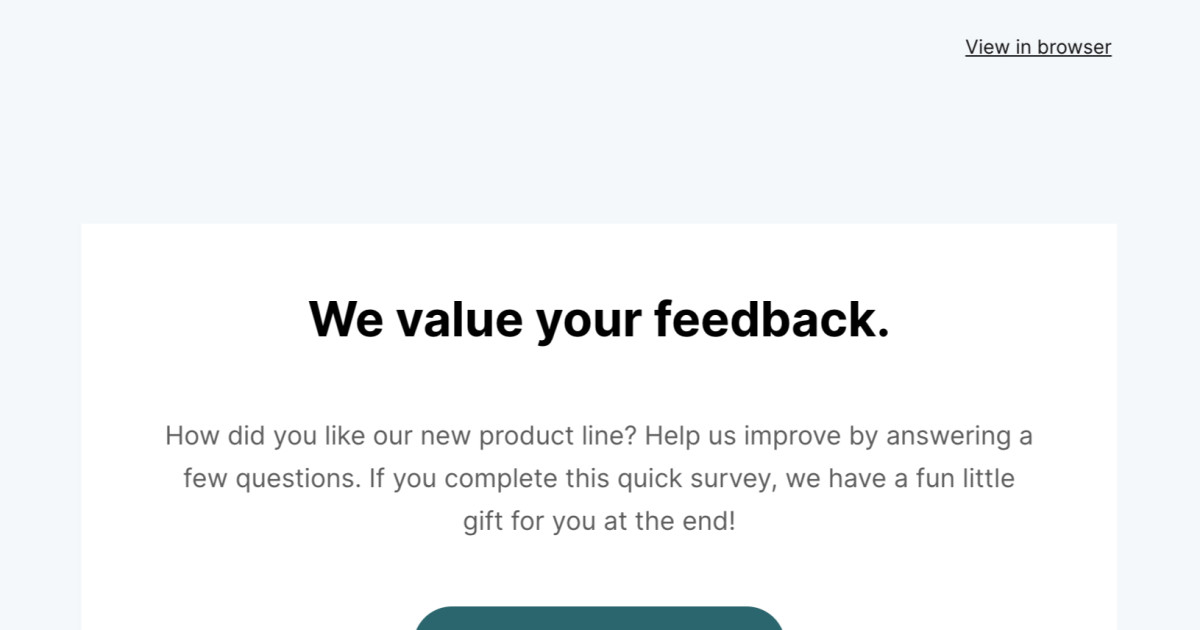 Feedback Email Template
