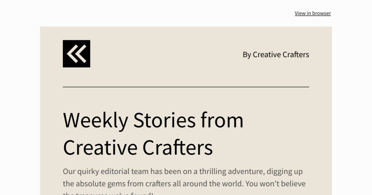Weekly Stories Email Template