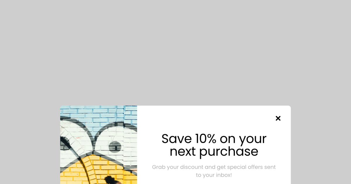 Next purchase pop-up template - MailerLite