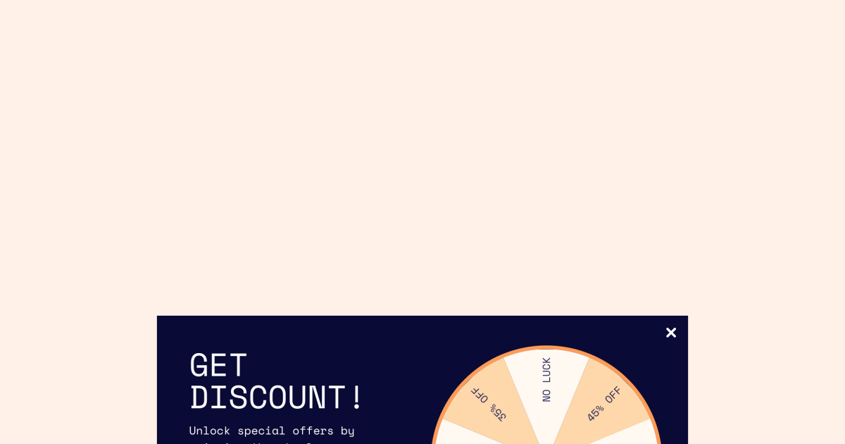 Spin the wheel promotion pop-up template - MailerLite