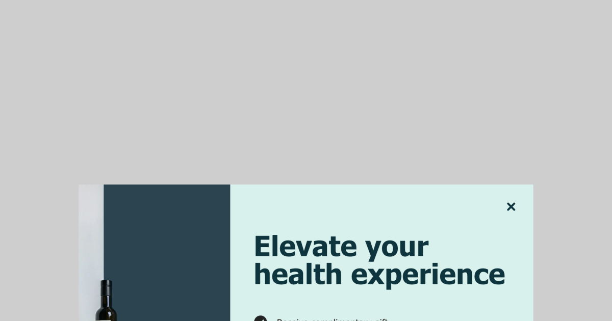 Welcome offer pop-up template - MailerLite