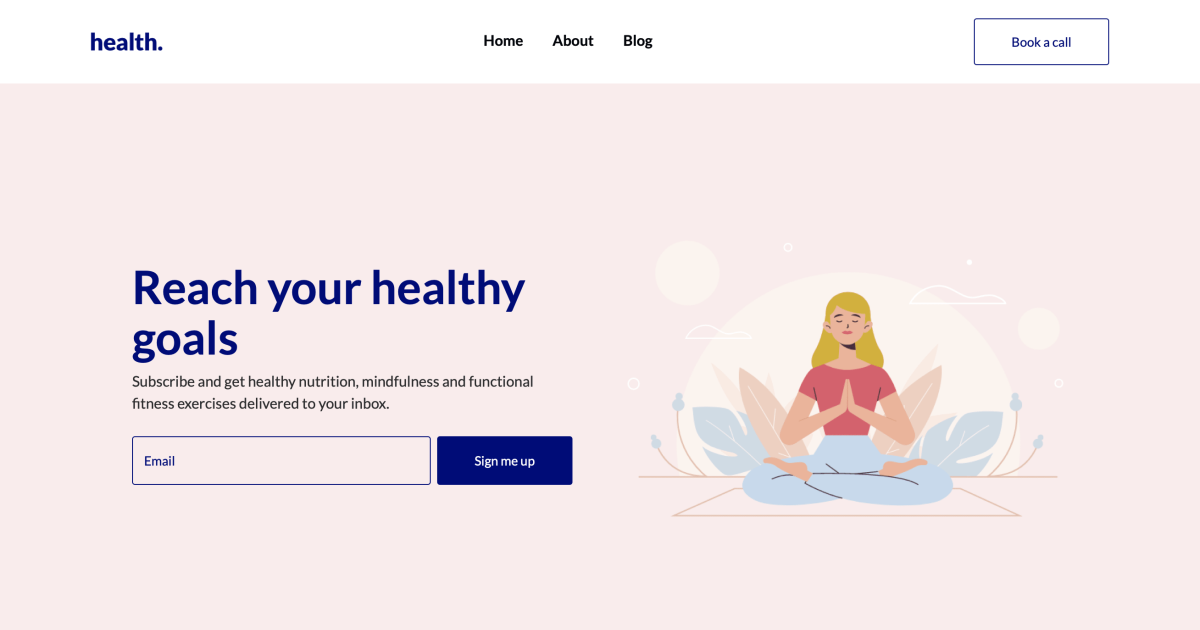 Responsive Health Coach Website Template